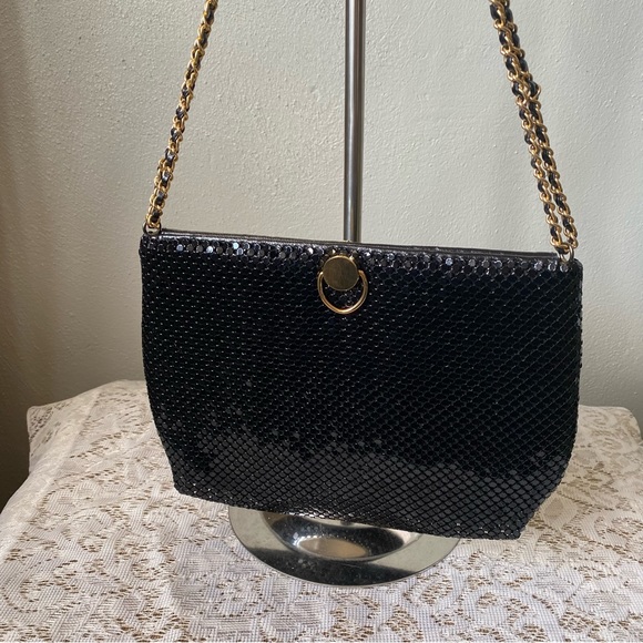 Vintage | Bags | Black Mesh Chainlink Vintage 7s Painted Chainmail ...